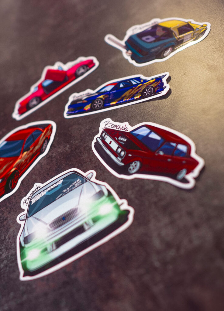 CAR STICKERS PACK - set of six • N I G H T R I D E